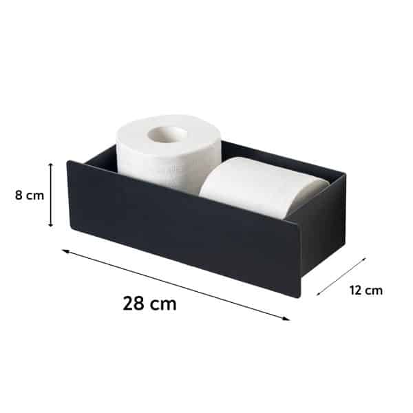 wc rol houder zwart | Luxebadkameraccessoires.nl